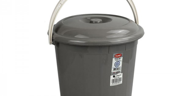 Plastic Bucket Storage Bucket Bin 15L Litres with Lid Handle Clear for ...