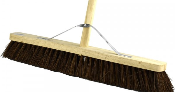Cleaning Sweeping Large Wooden Platform Broom 24" Bassine With Stick