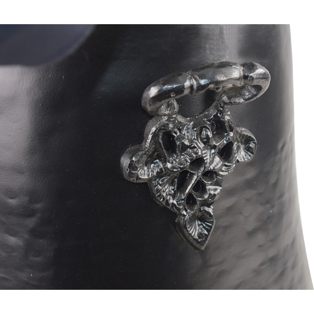 Elongated Tall Coal Scuttle Hod Bucket Antique Style with Casted Handles