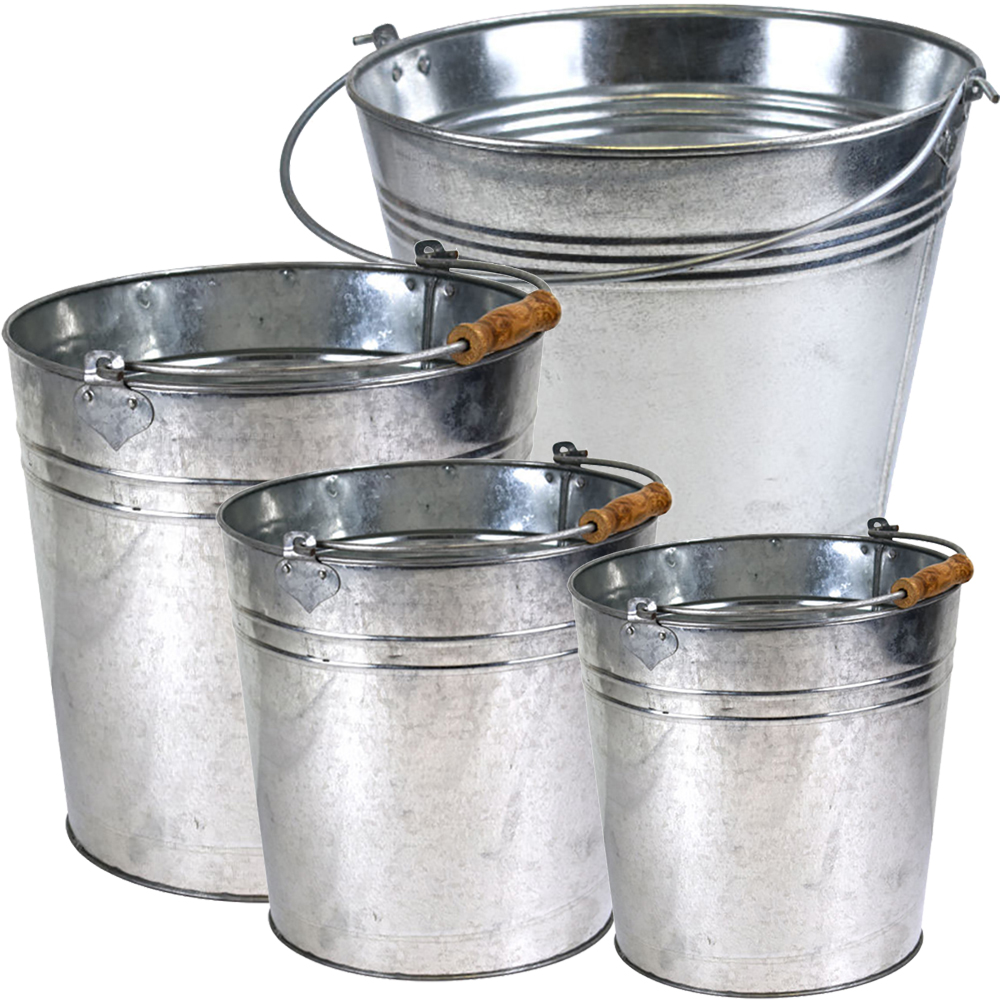 galvanized bucket sizes