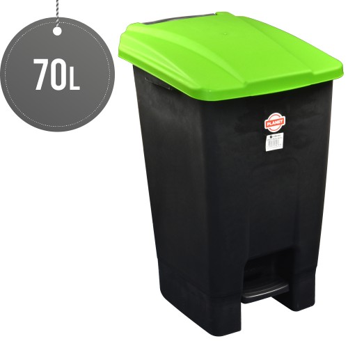 Wheelie Bin 100L Green Lid Large Waste Rubbish Recycling Pedal Bin with ...