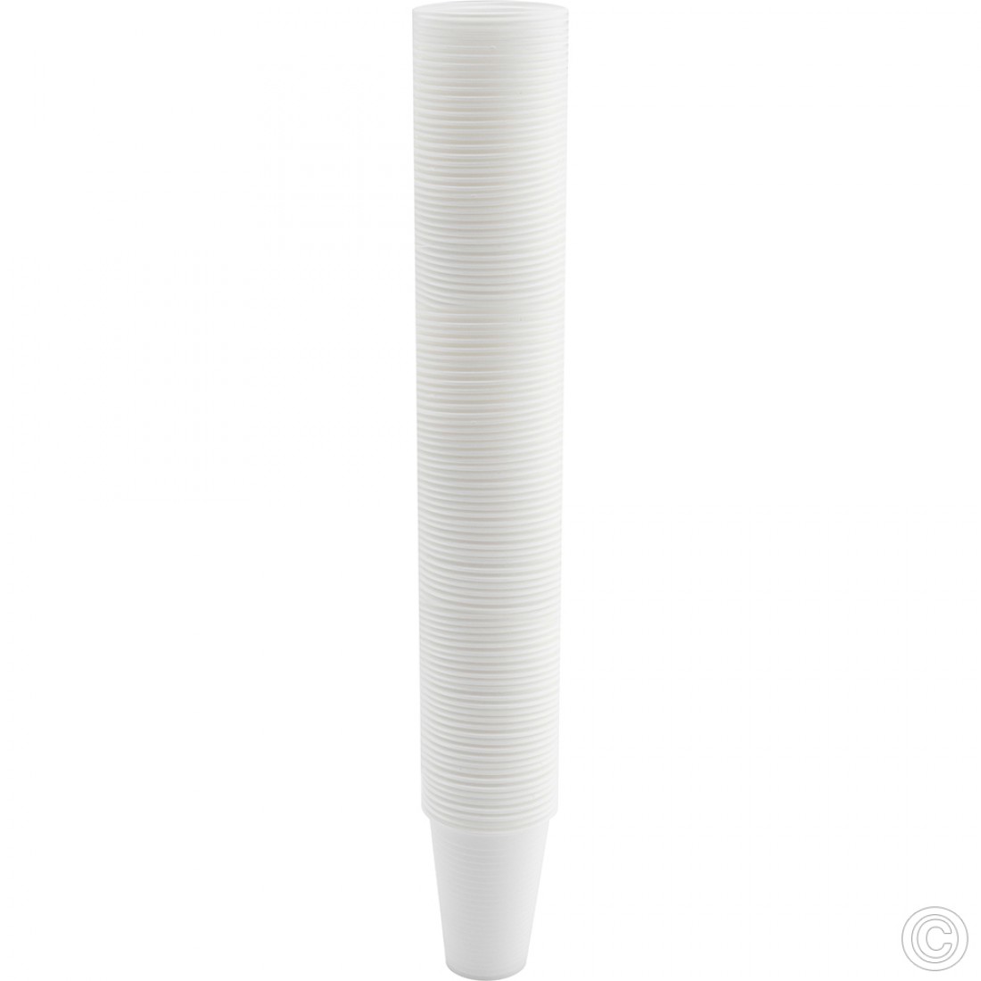 100 X Disposable Cups Plastic Cups 7oz White for Water Coolers Vending ...