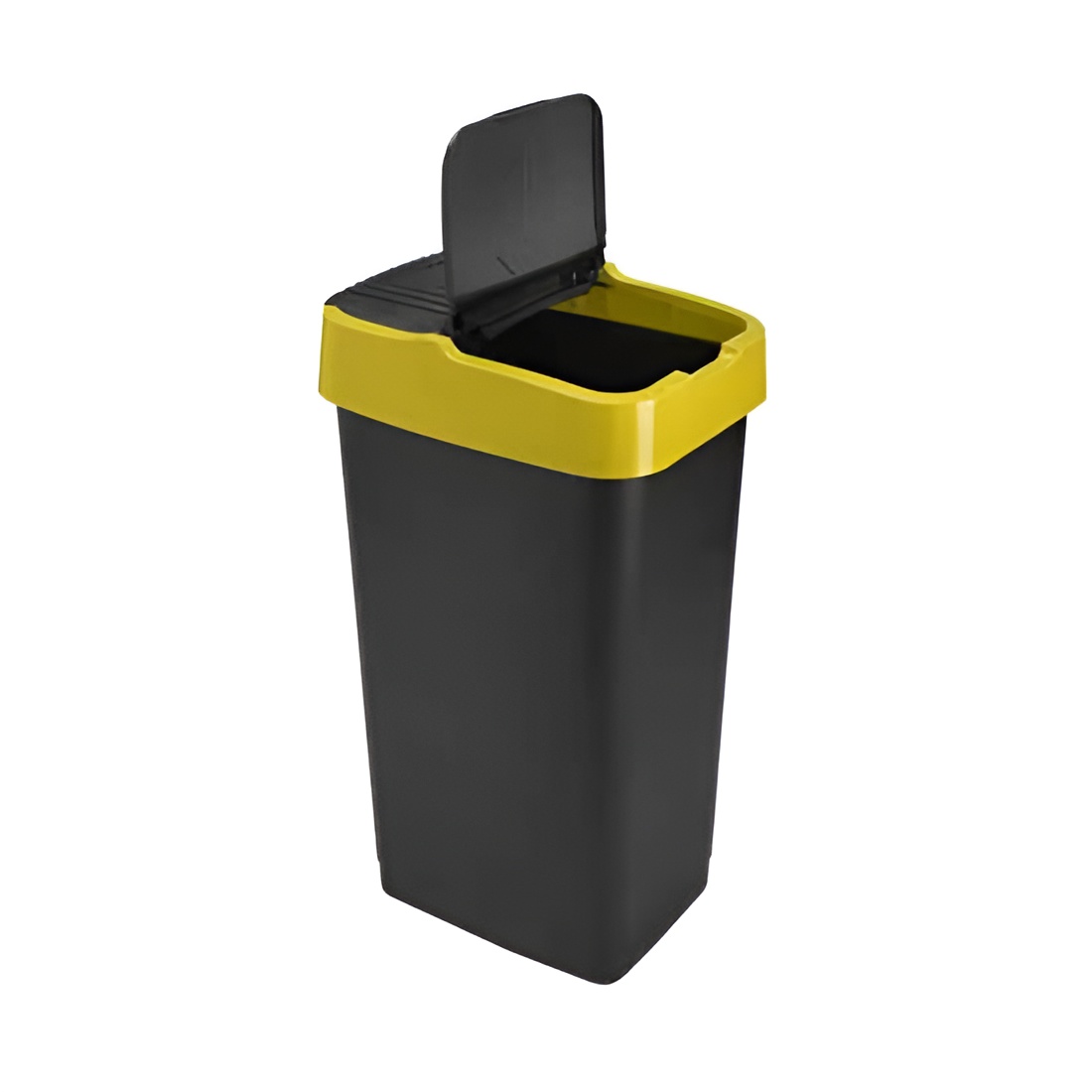 3-Pack 18L Plastic Swing Bin Indoor Recycling Bin - Colour Coded Double ...