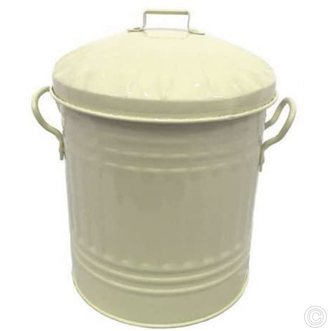 Galvanised Trash Bin Small 13L Dustbin Rubbish Bathroom Toy Storage Bin