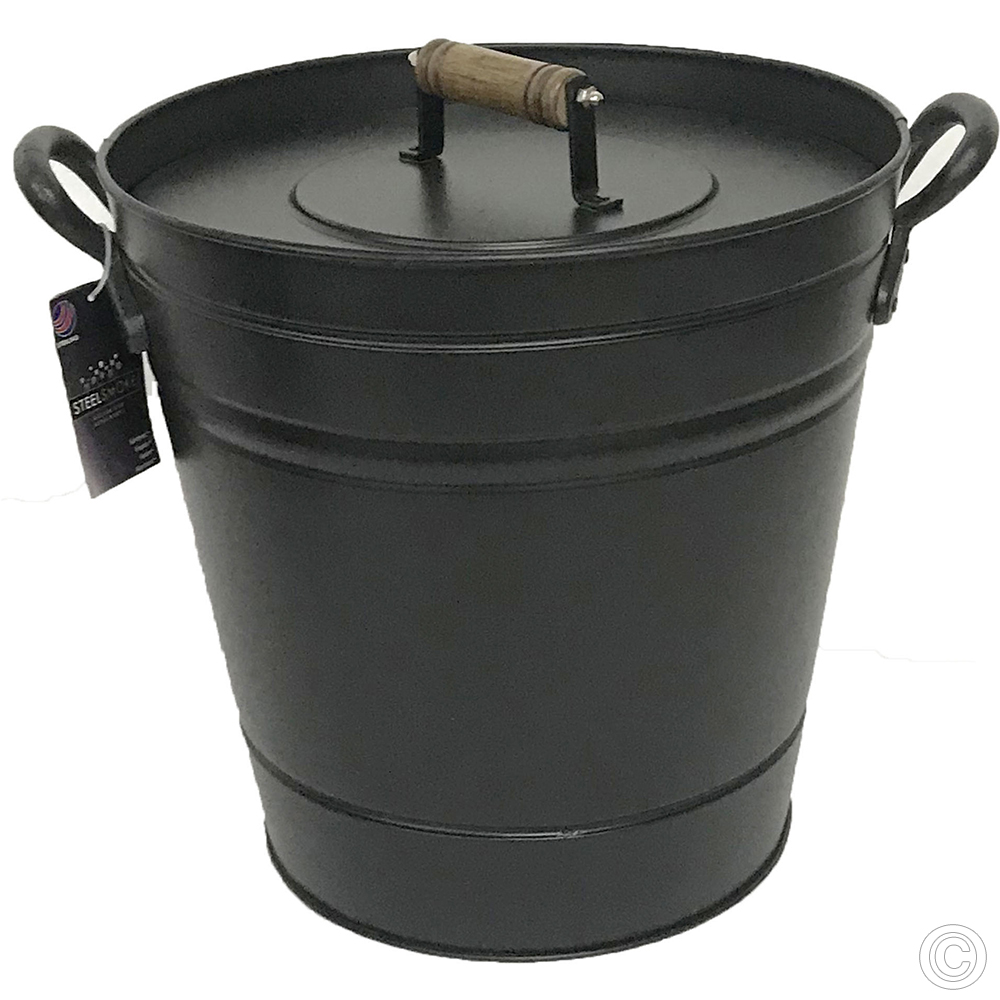 Galvanised AshBox Storage Bucket Log Carrier Bucket