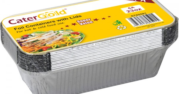 Catergold Aluminium Foil Container Takeaway Food Containers with Lids ...